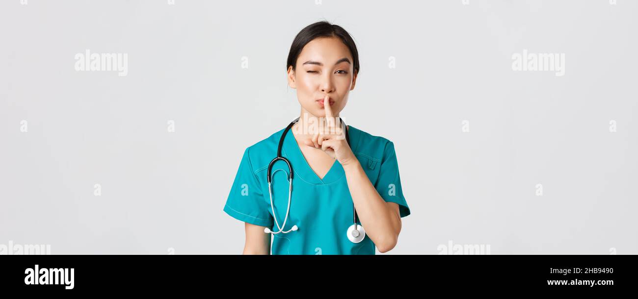 Healthcare workers, preventing virus, quarantine campaign concept ...