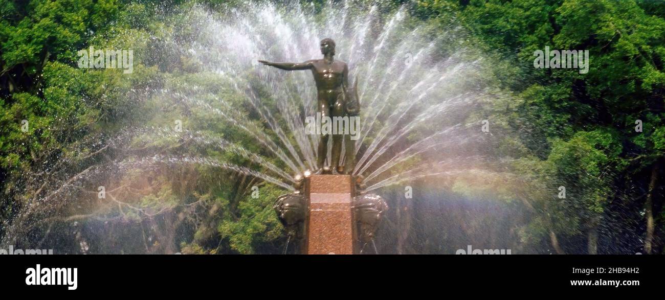 The J.F. Archibald Memorial Fountain in Hyde Park in Sydney, Australia ...