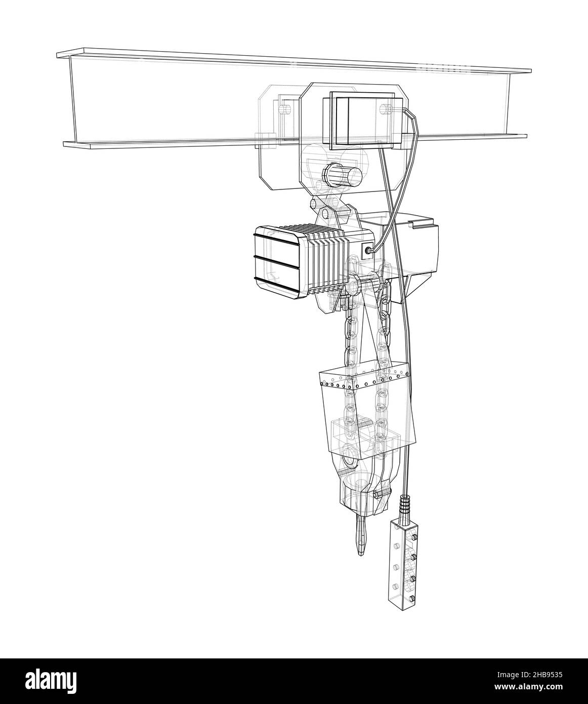 Industrial lifting machinery Black and White Stock Photos & Images - Alamy