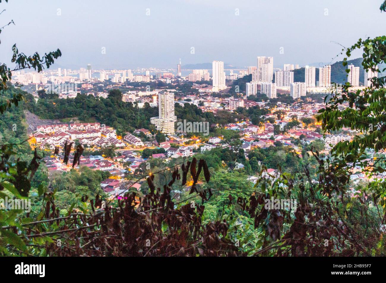 Evening aerial view of Penang, Malaysia Stock Photo - Alamy
