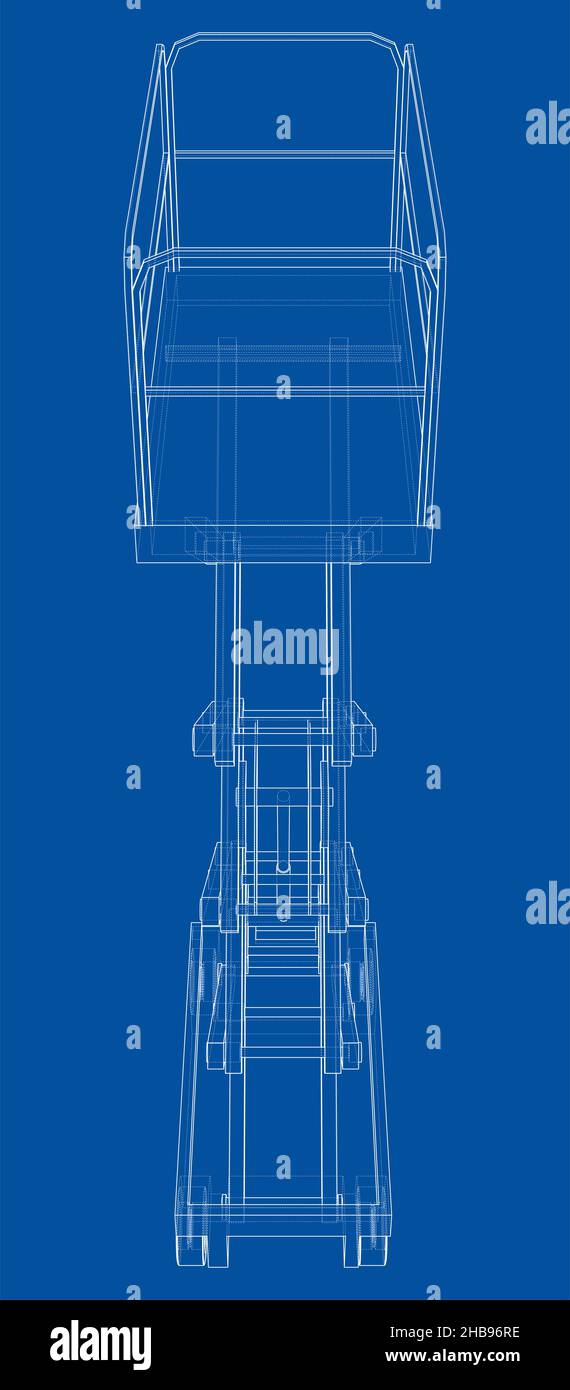 Scissor lift concept outline Stock Photo - Alamy