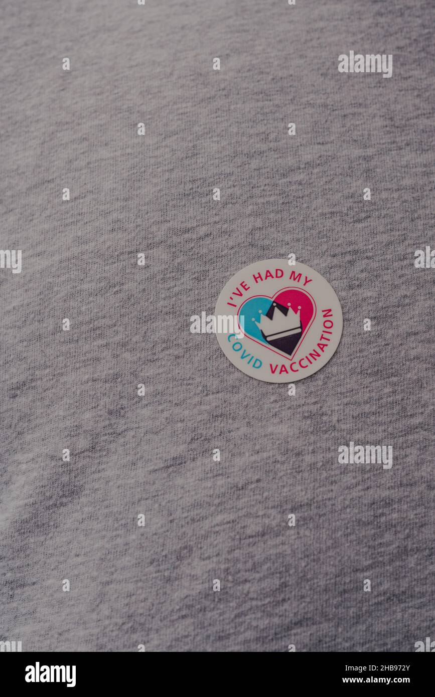 Nhs vaccine badge hi-res stock photography and images - Alamy