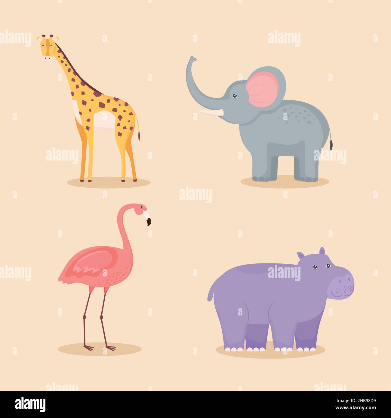 Exotic zoo creatures Stock Vector Images - Alamy