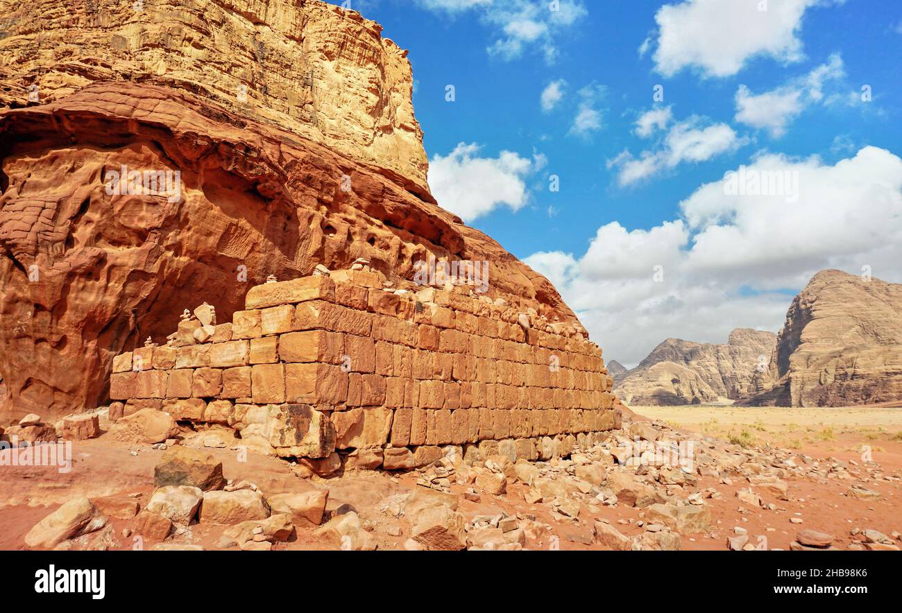 Stone bricks wall at Lawrence's spring - popular tourist spot, movie ...