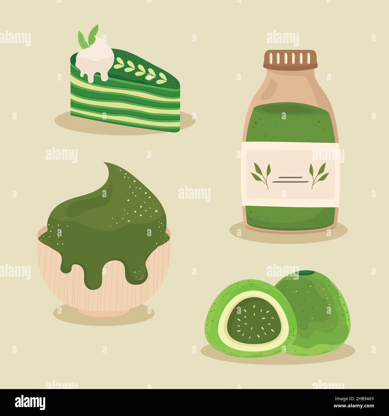 matcha tea designs Stock Vector Image & Art - Alamy