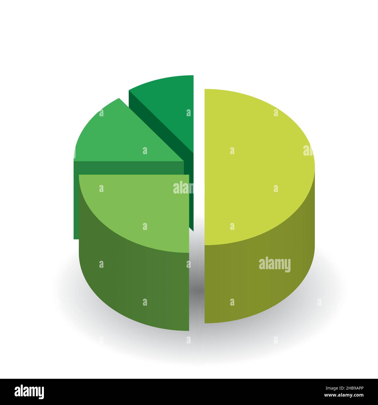 Green pie chart design element Stock Vector Image & Art - Alamy