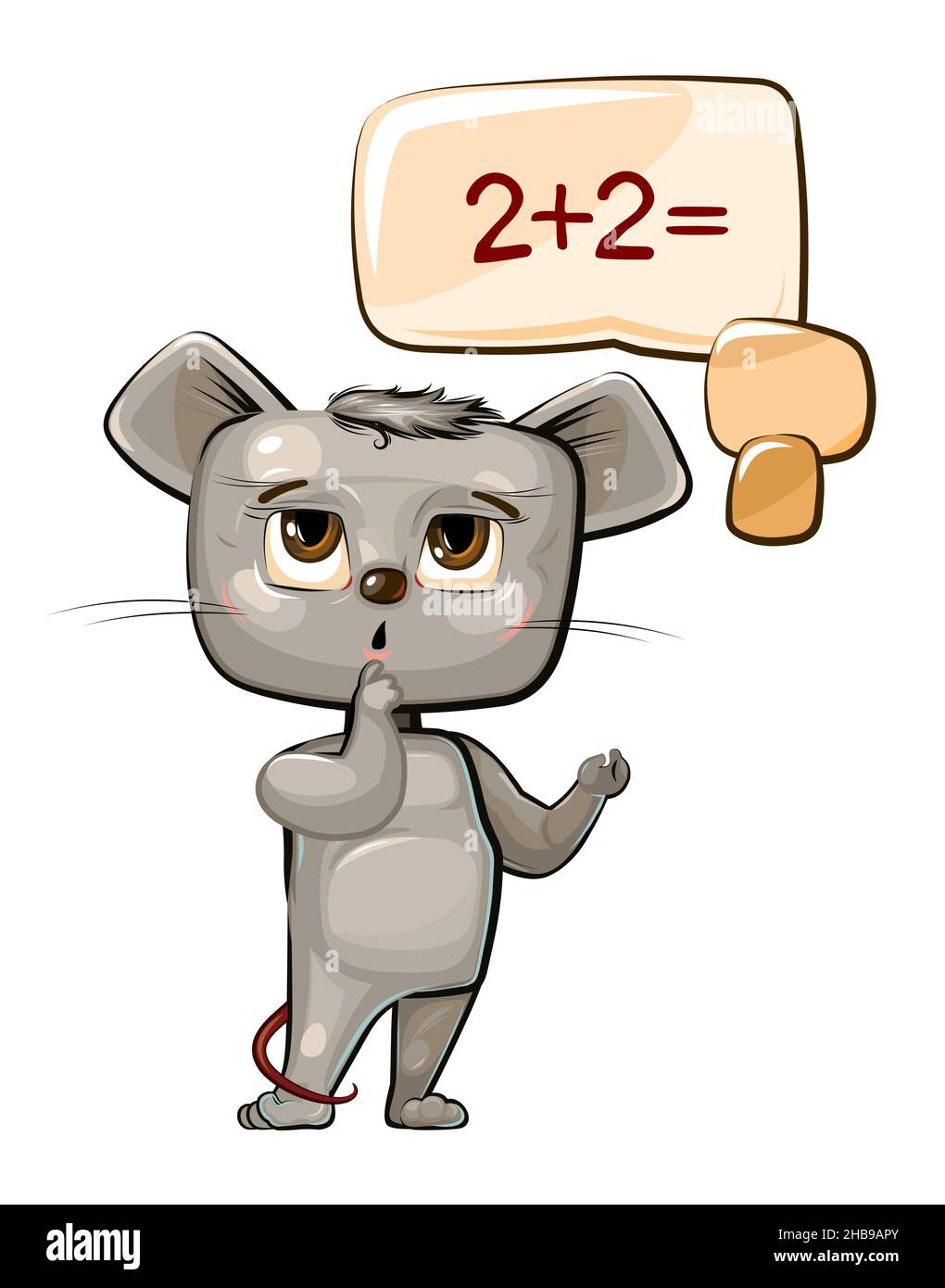 Cute Mouse baby is trying to count. Studying numbers and counting ...