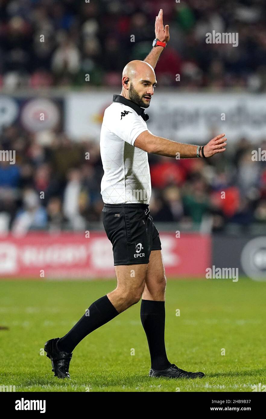 Referee Andrea Piardi during the Heineken Champions Cup Group A match ...