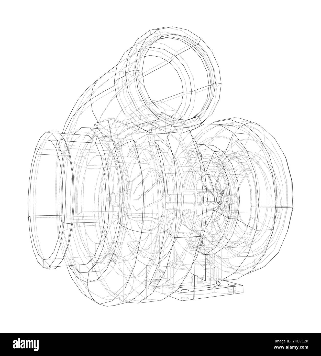 Car engine turbocharger turbo Black and White Stock Photos & Images - Alamy