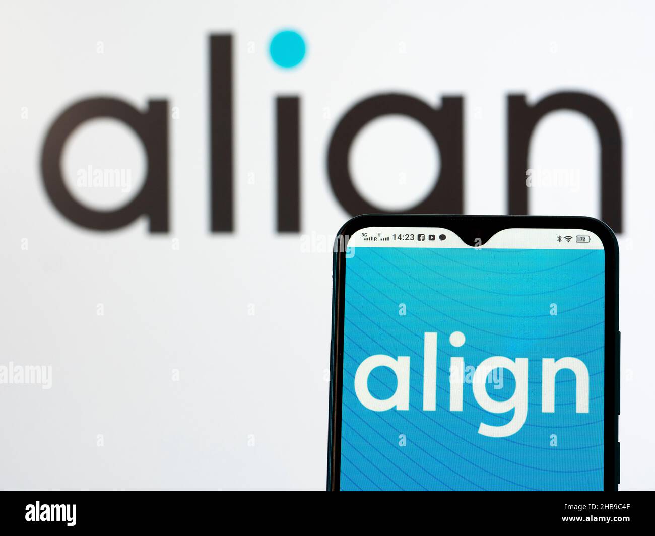 Ukraine. 17th Dec, 2021. In this photo illustration, Align Technology ...