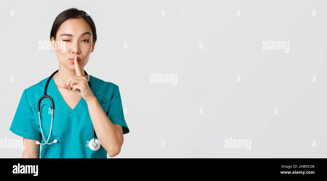 Healthcare workers, preventing virus, quarantine campaign concept ...