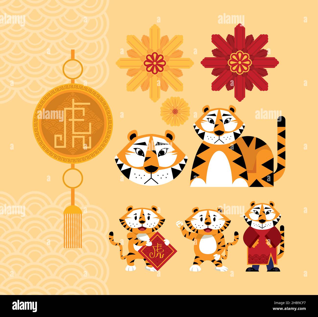 nine chinese new year icons Stock Vector Image & Art - Alamy
