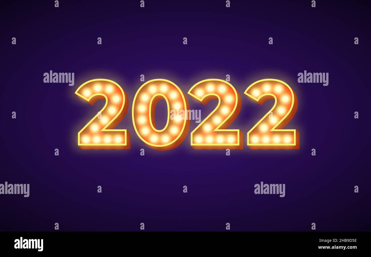 Illustration of the New 2022 Year number for brochure design template ...