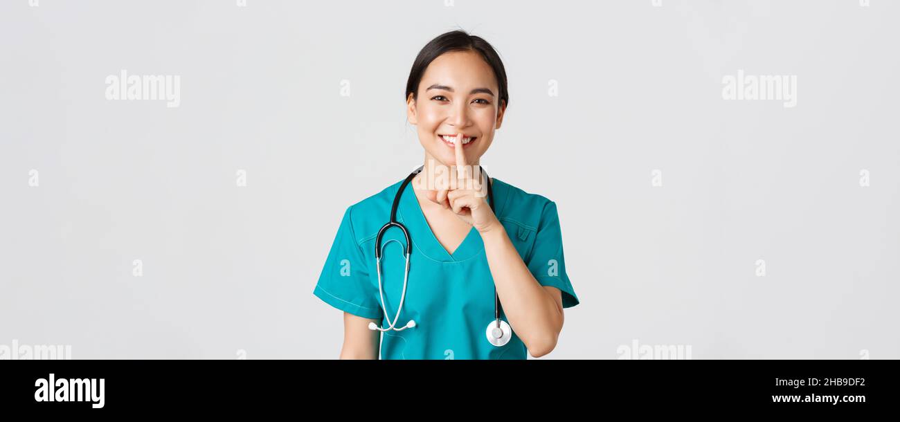 Healthcare workers, preventing virus, quarantine campaign concept ...