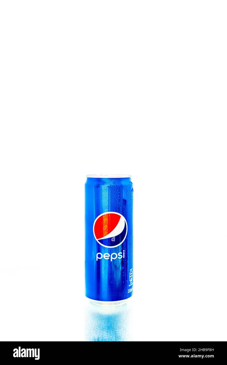 Pepsi can with water droplets in Bucharest, Romania, 2021 Stock Photo ...