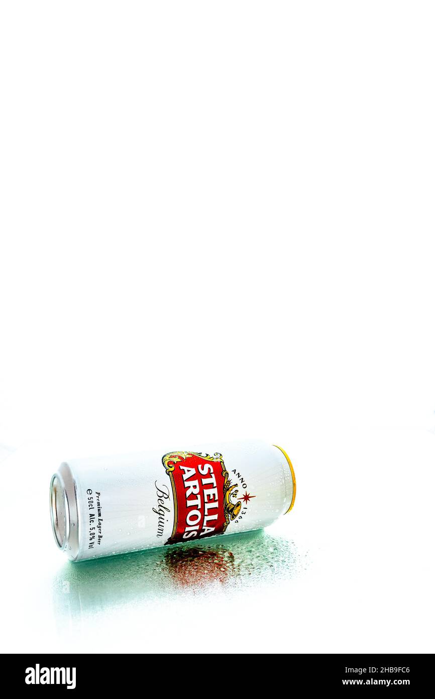 Can of Stella Artois beer in Bucharest, Romania, 2021 Stock Photo - Alamy