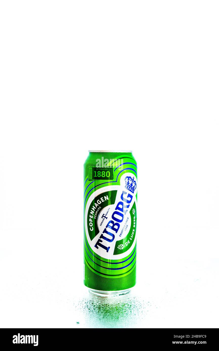 Can of Tuborg beer in Bucharest, Romania, 2021 Stock Photo - Alamy