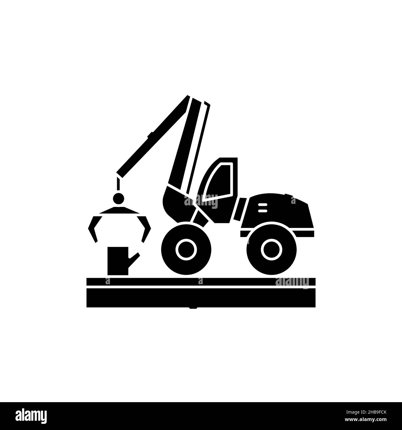 Stump removal and grinding olor line icon. Garden service. Pictogram ...