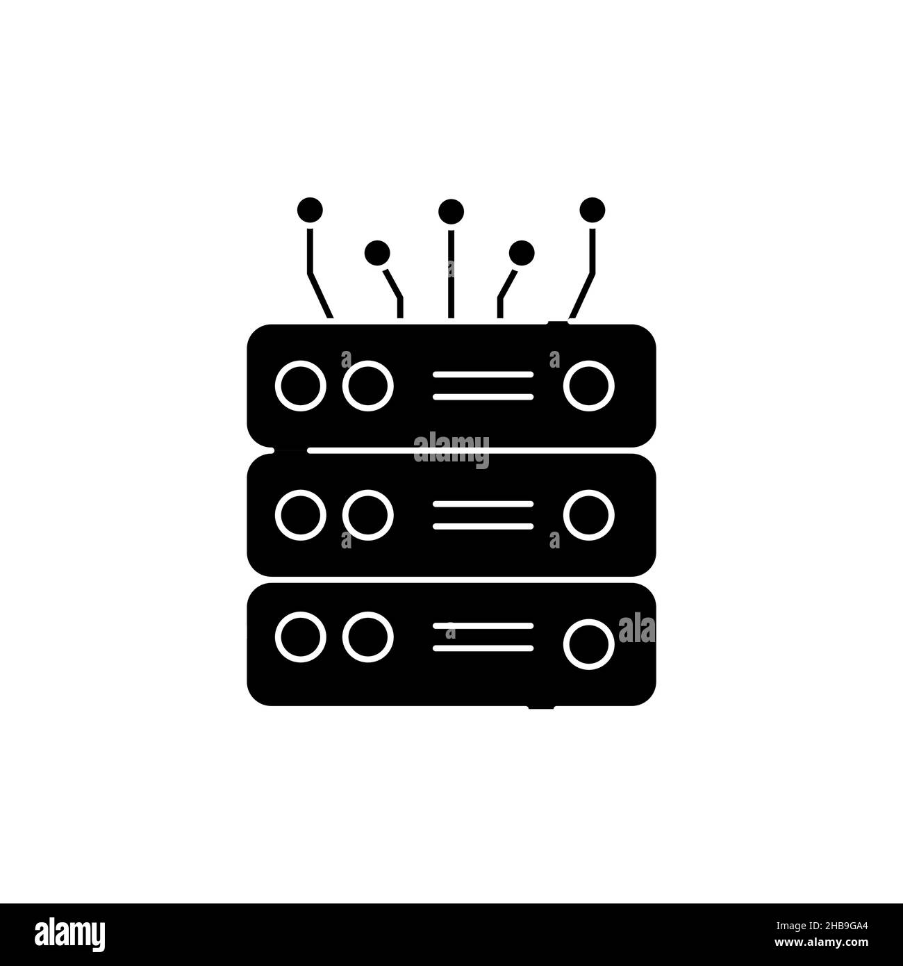 Database sign olor line icon. Initial public offering. Pictogram for ...