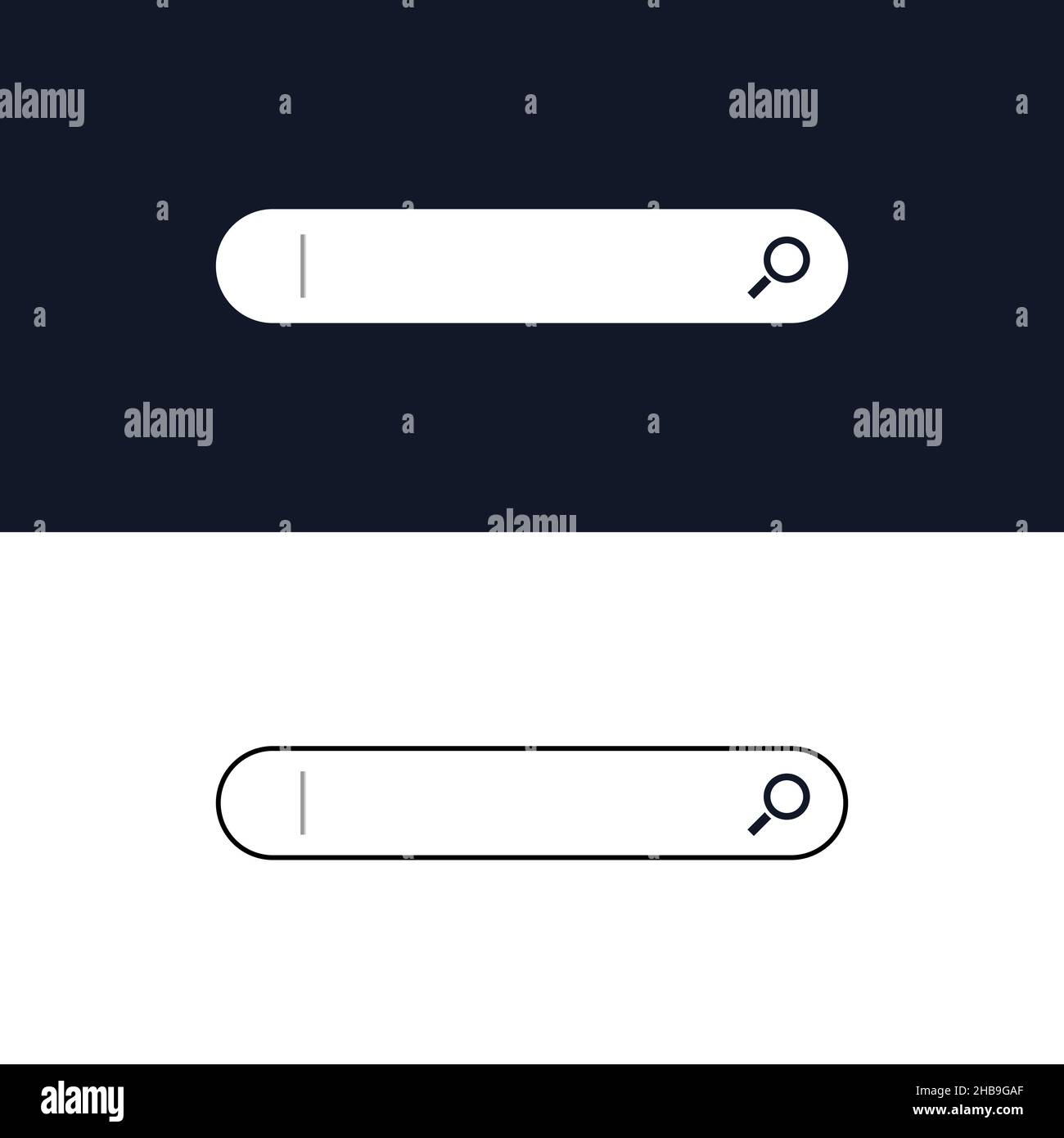A search bar with an icon, with a blinking cursor. HTML template element. User interface for the ...