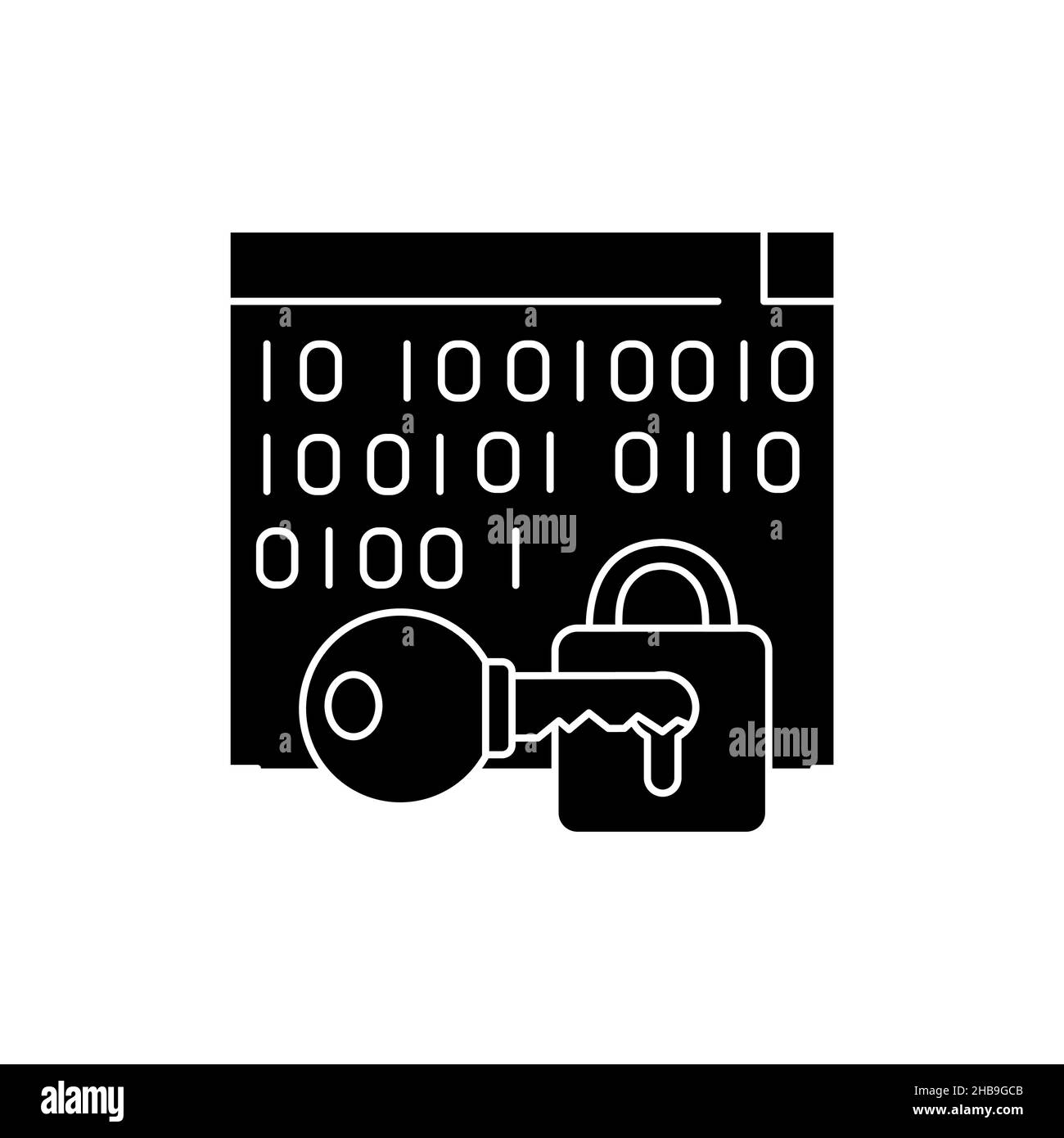 Encryption sign olor line icon. Pictogram for web page, mobile app ...