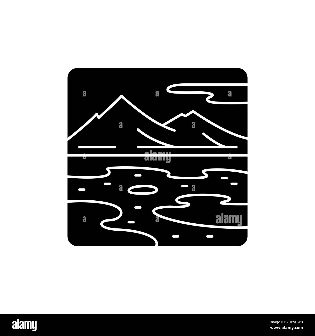 Arctic Landscape Color Line Icon Isolated Vector Element Outline Pictogram For Web Page
