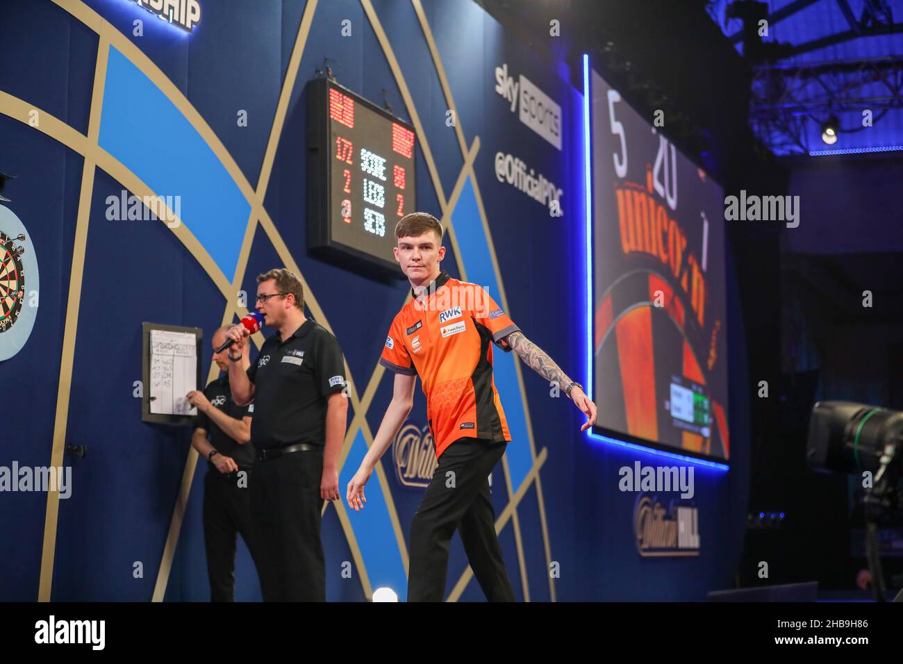 17th December 2021; Alexandra Palace, London, England: The William Hill World Darts Tournament ...