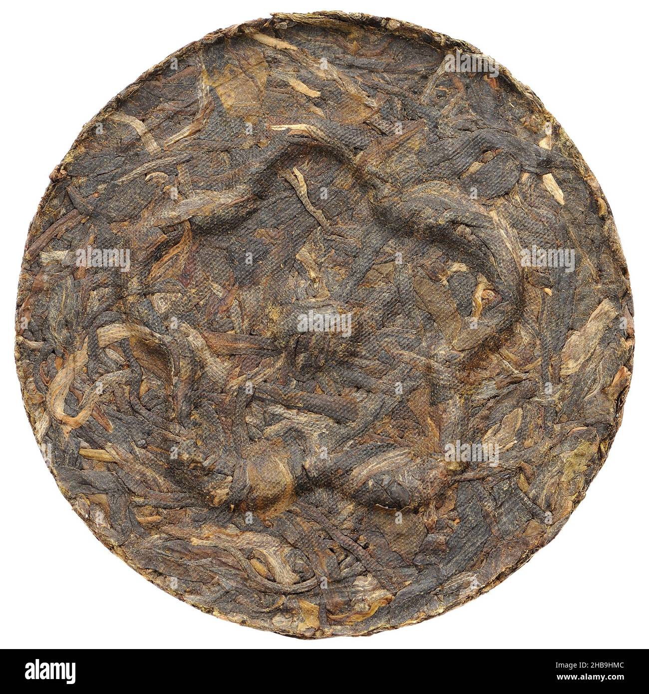 Myanmar Kokang puerh round shape isolatedtop view Stock Photo - Alamy
