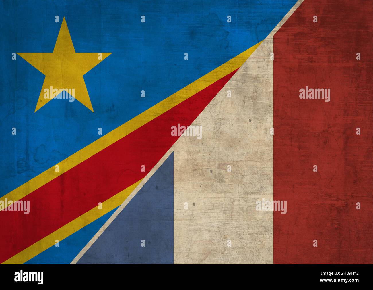 Creative Democratic Republic of the Congo flag versus french flag ...