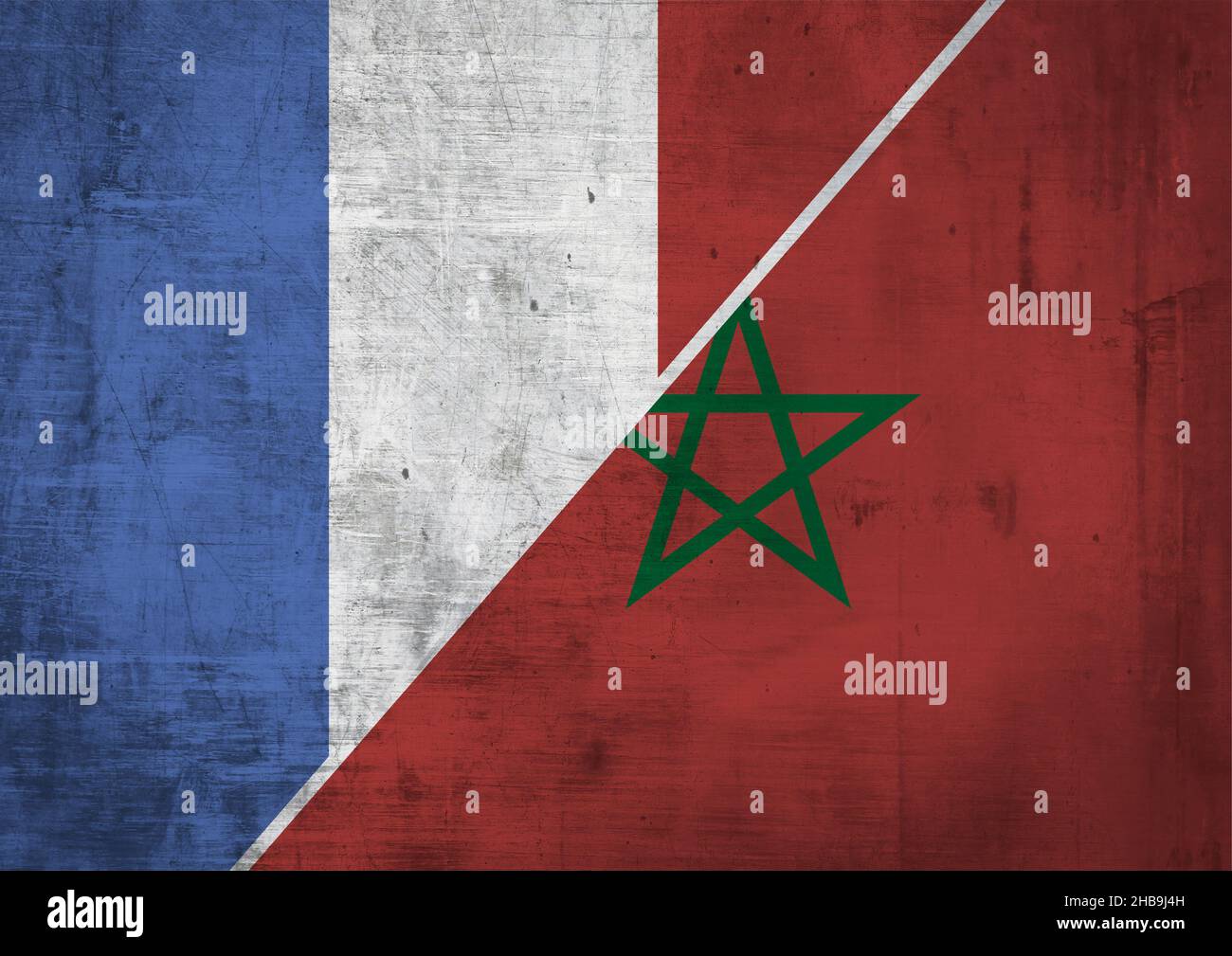 Esthetic french flag versus moroccan flag, competition and currency ...