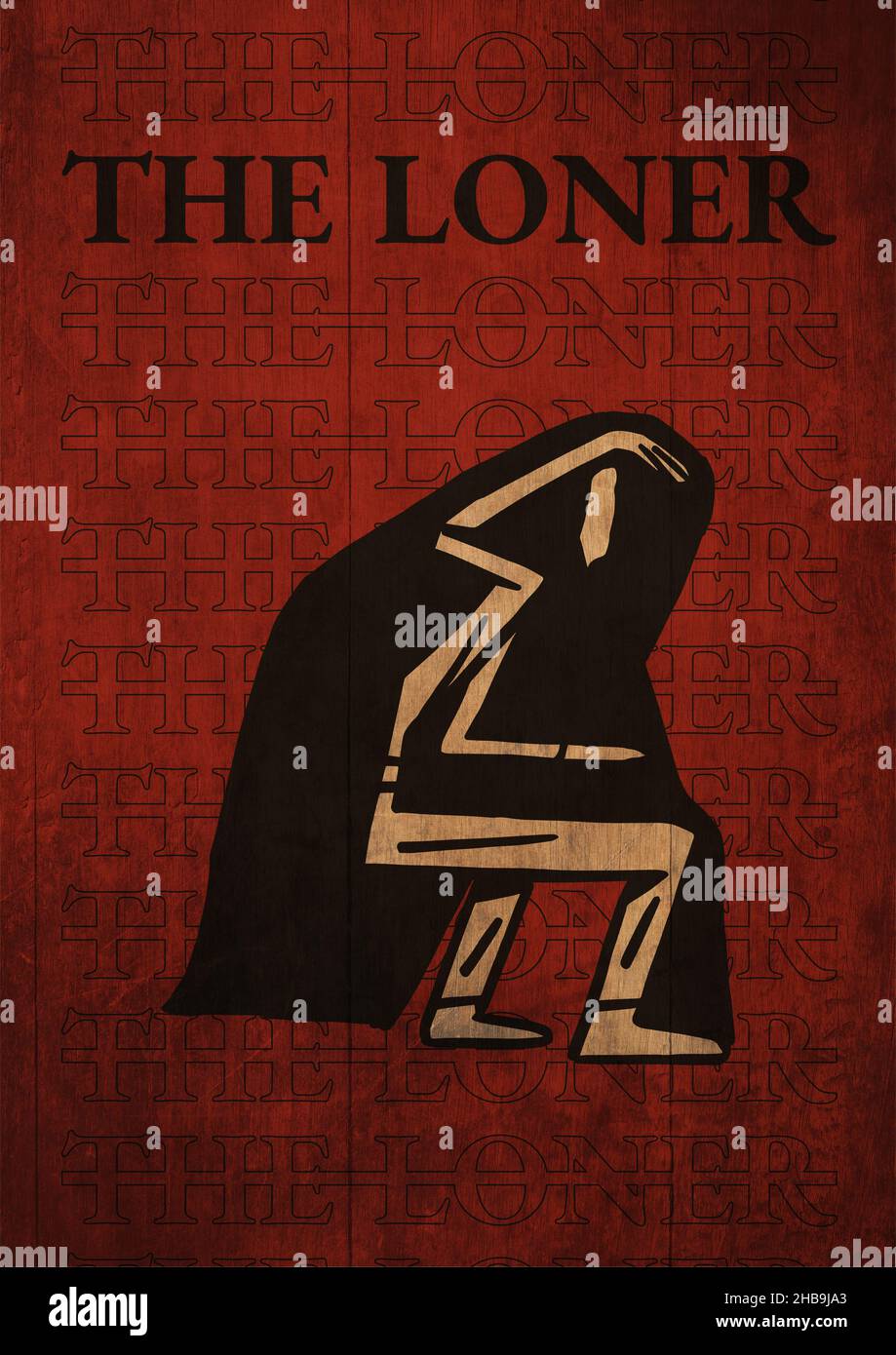 Distressing rpg character, thief, rogue or loner character hiding, with ...