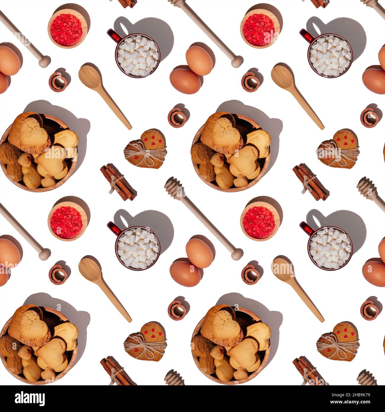 Red mug cocoa gingerbread Cut Out Stock Images & Pictures - Alamy