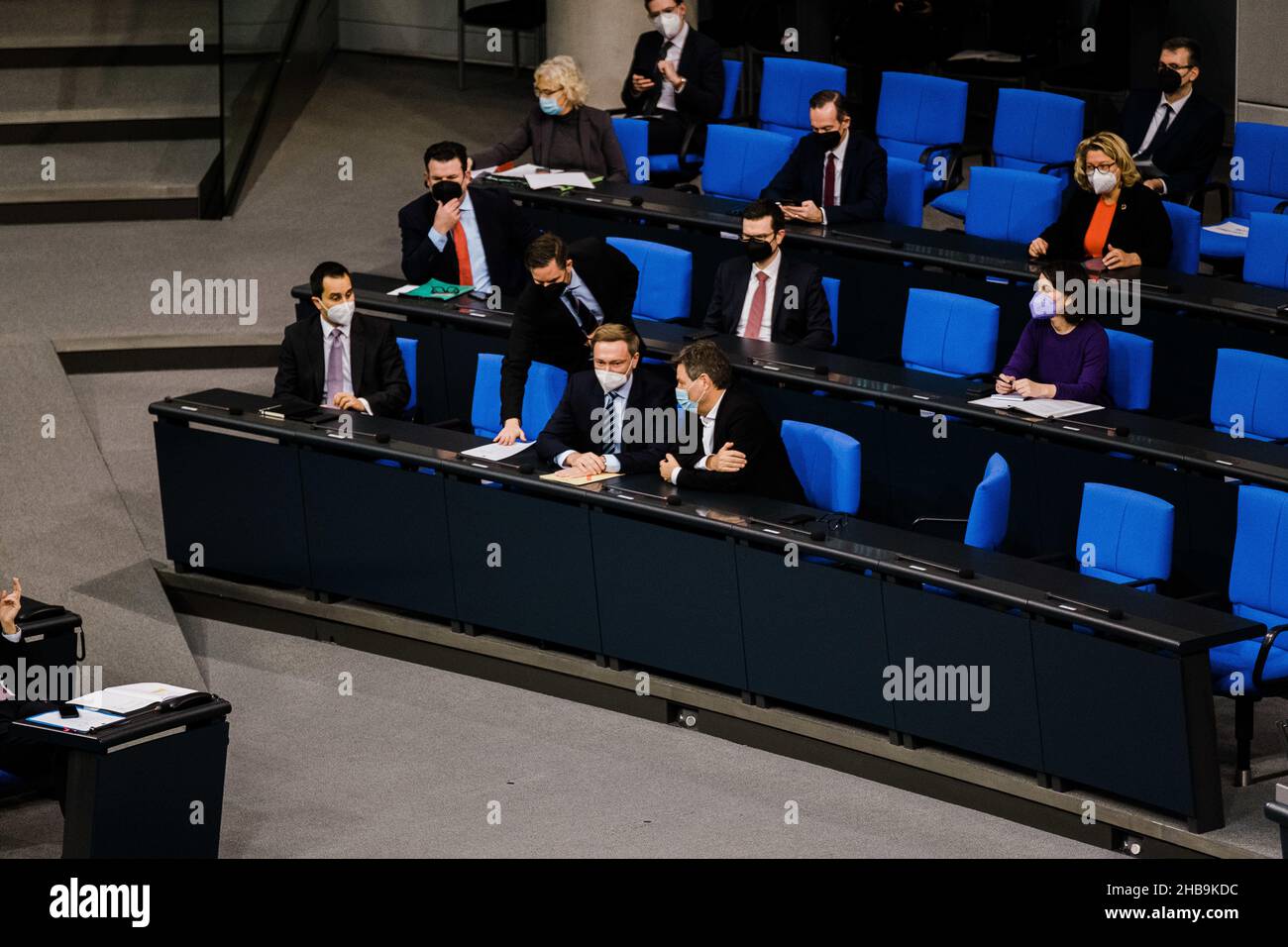 Berlin, Germany. 16th Dec, 2021. Members of the 20th Bundestag, the ...