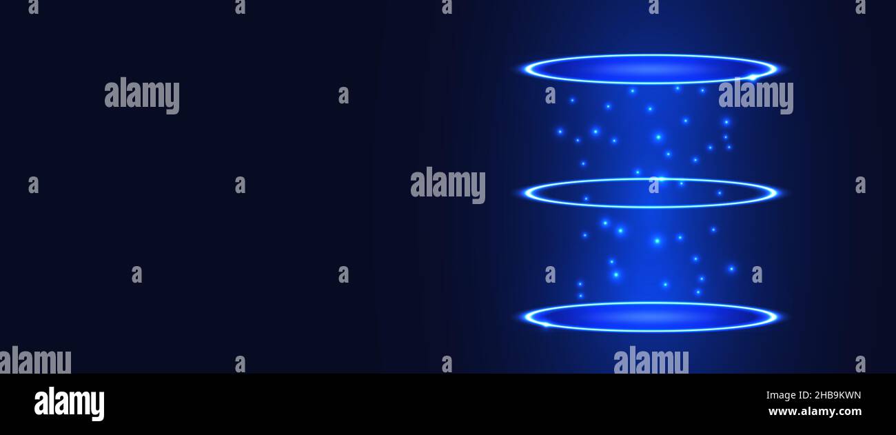 Agitated dynamic glowing light stars in different circles, web design ...