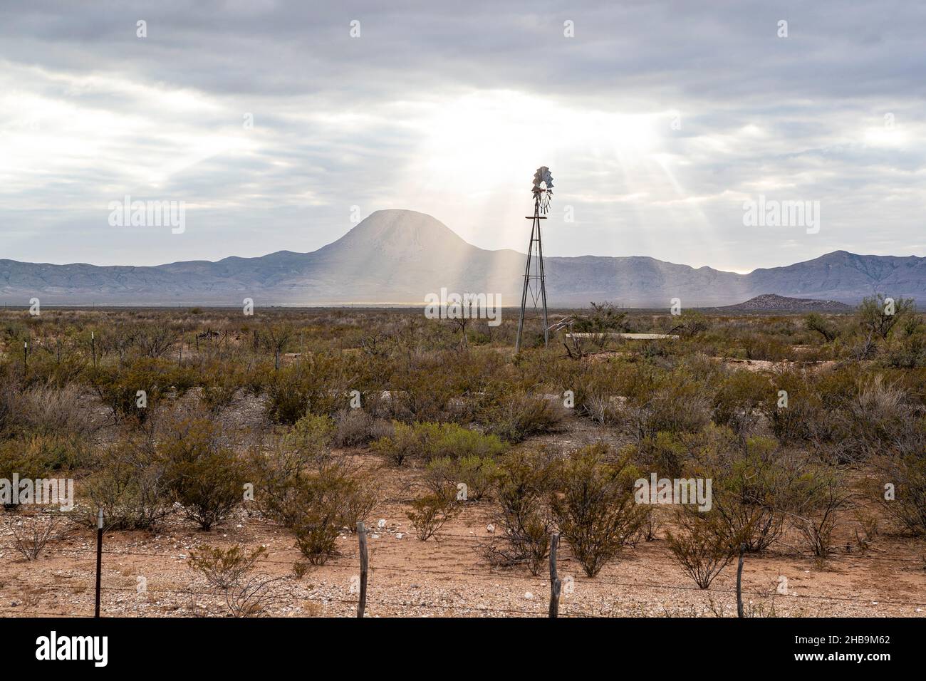 Big Bend windmill Stock Photo - Alamy