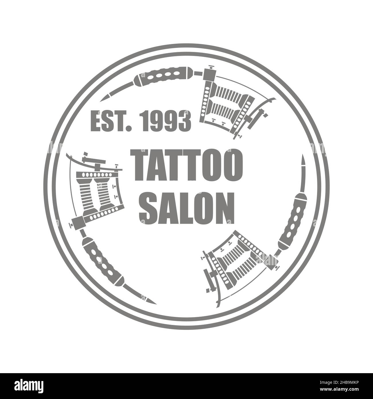 Induction Tattoo Machine Icon Isolated on White Background Stock Photo ...