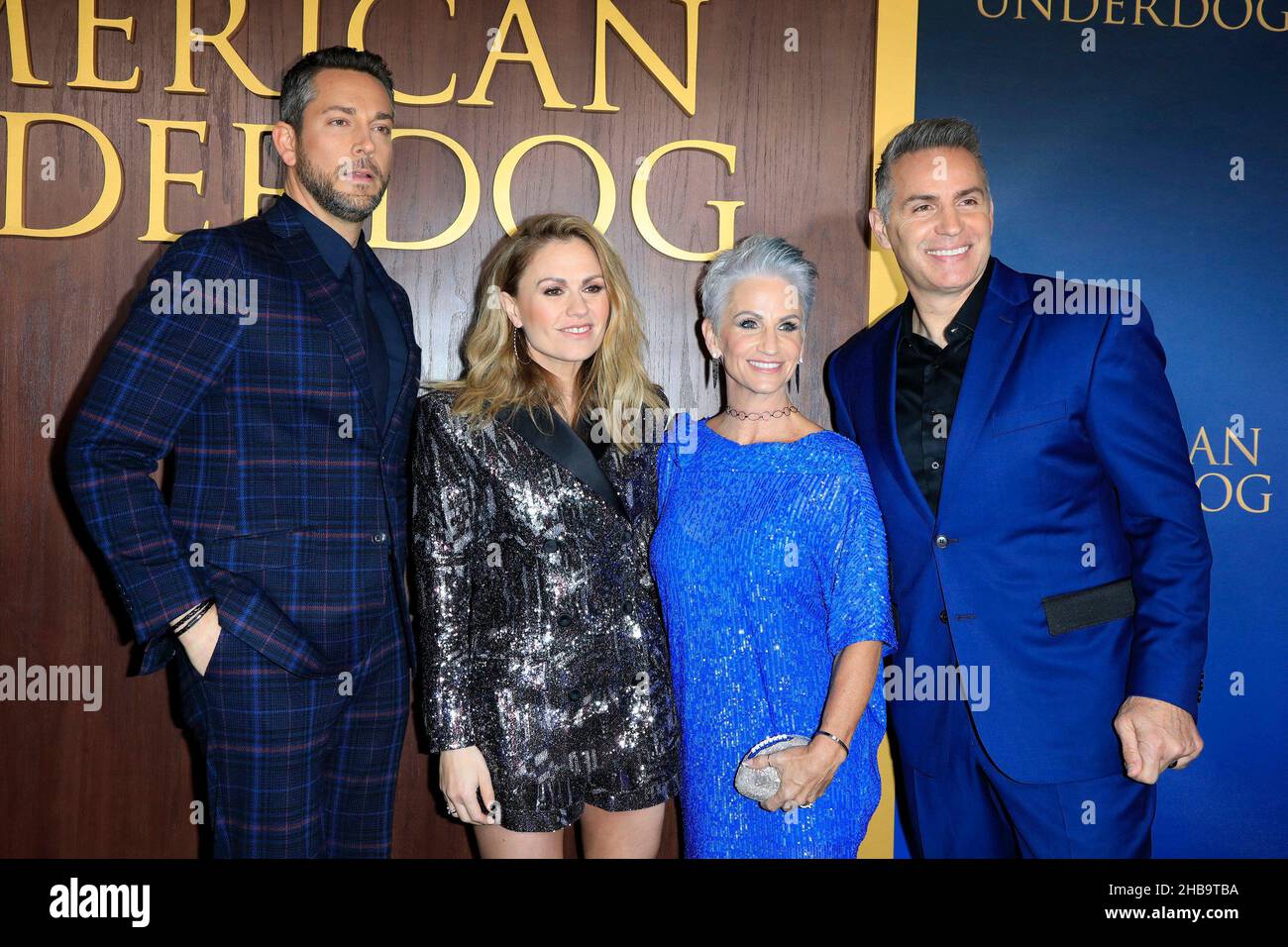 Los Angeles, CA. 15th Dec, 2021. Zachary Levi, Anna Paquin, Brenda ...