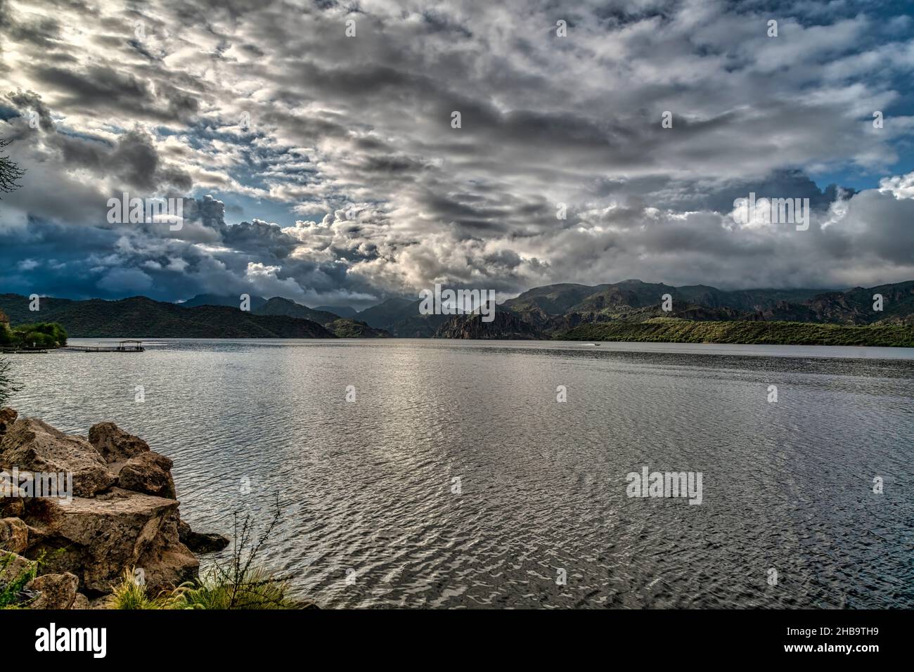 Sagauro Lake in the Tonto National Forest near Phoenix, Arizona Stock ...