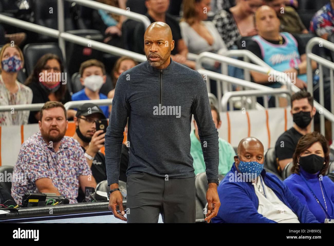 Orlando, Florida, USA, December 17, 2021, Orlando Magic Head Coach ...