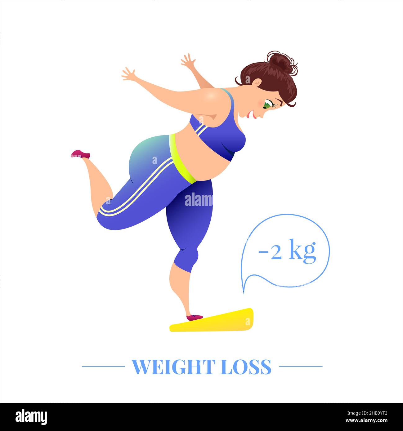 Weight loss, conceptual illustration Stock Photo - Alamy