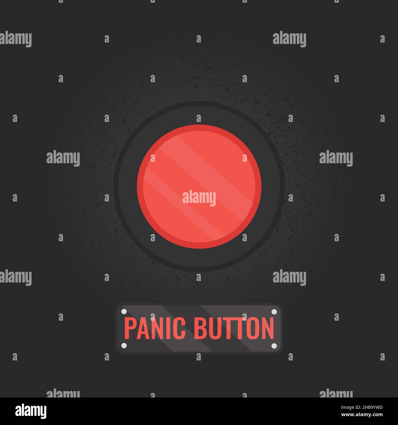 Panic button, conceptual illustration Stock Photo - Alamy
