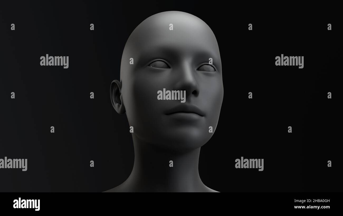 Human head, illustration Stock Photo - Alamy