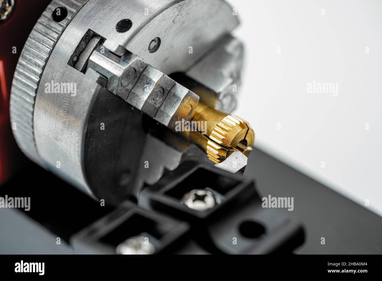 Small DIY turning lathe machine Stock Photo - Alamy