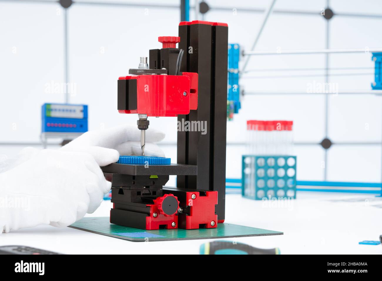 Precision milling and drilling machine Stock Photo - Alamy