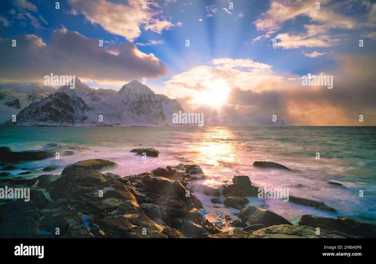 Norwegian snowy landscape hi-res stock photography and images - Alamy