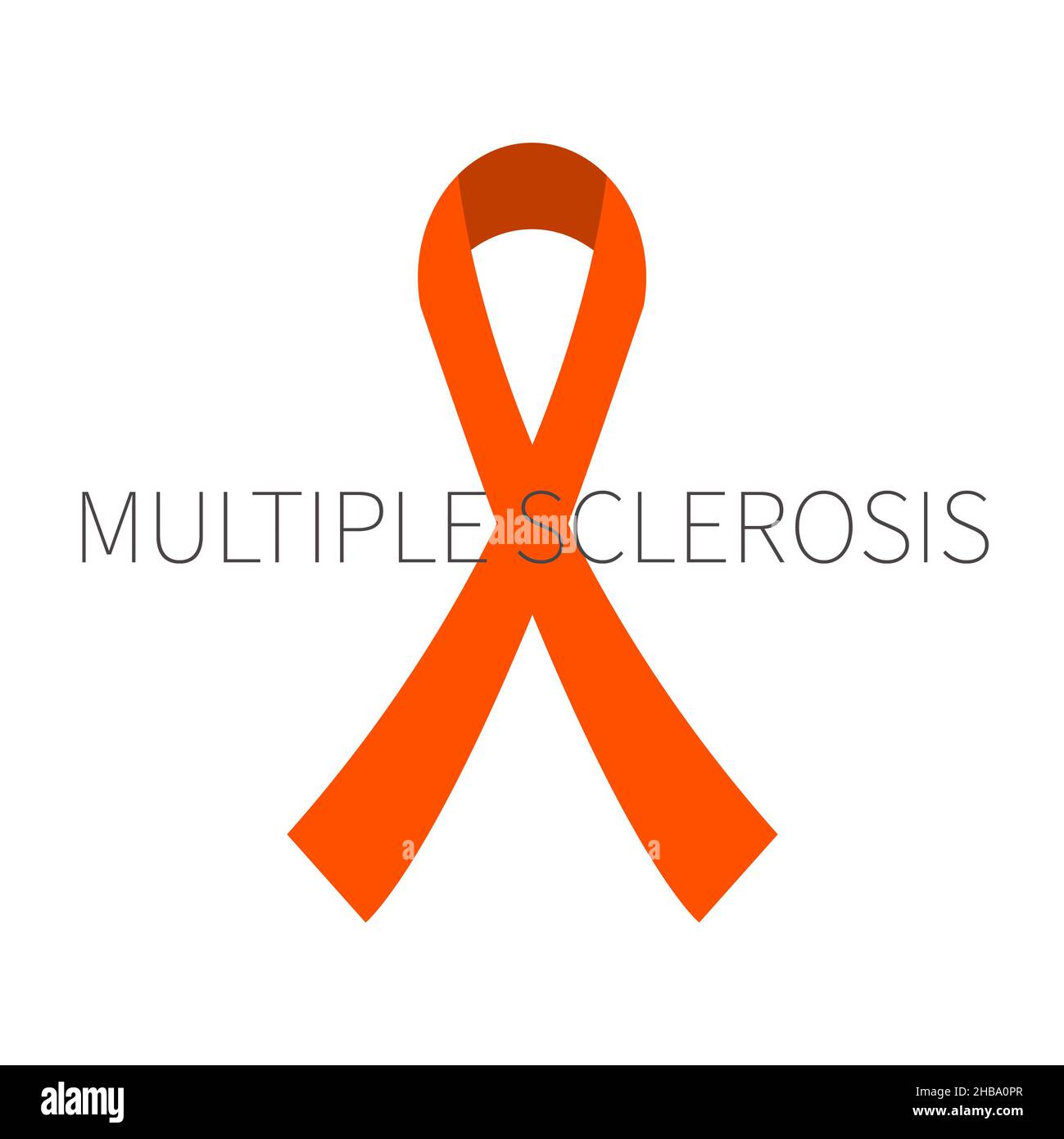 Multiple sclerosis ribbon, conceptual illustration Stock Photo - Alamy