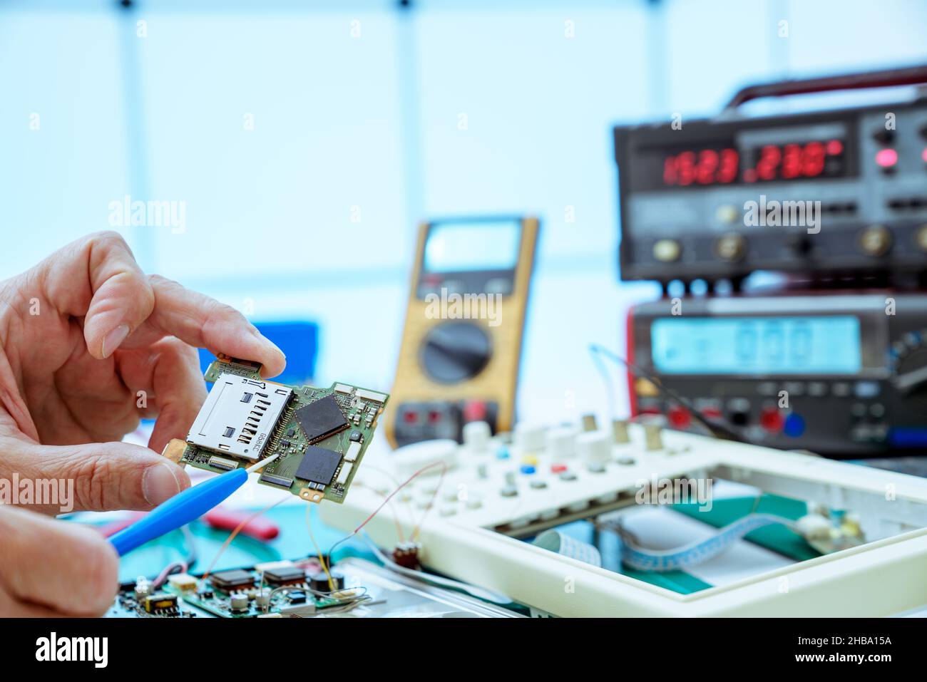 Repairing of computer parts Stock Photo - Alamy