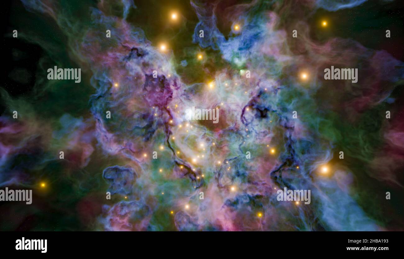 Nebula, conceptual illustration Stock Photo - Alamy