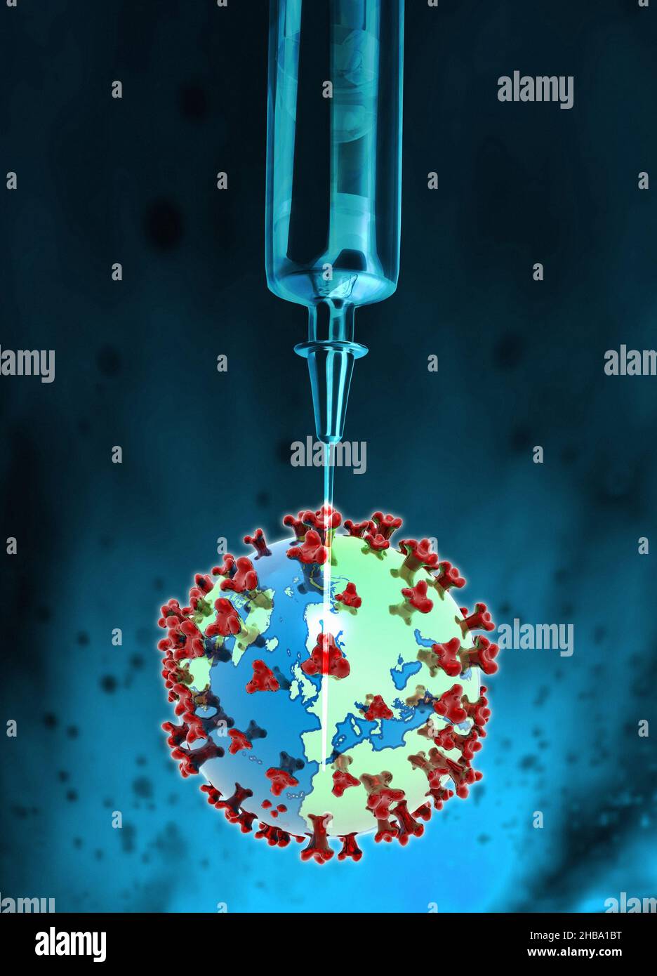 Global Covid-19 vaccination, conceptual illustration Stock Photo - Alamy