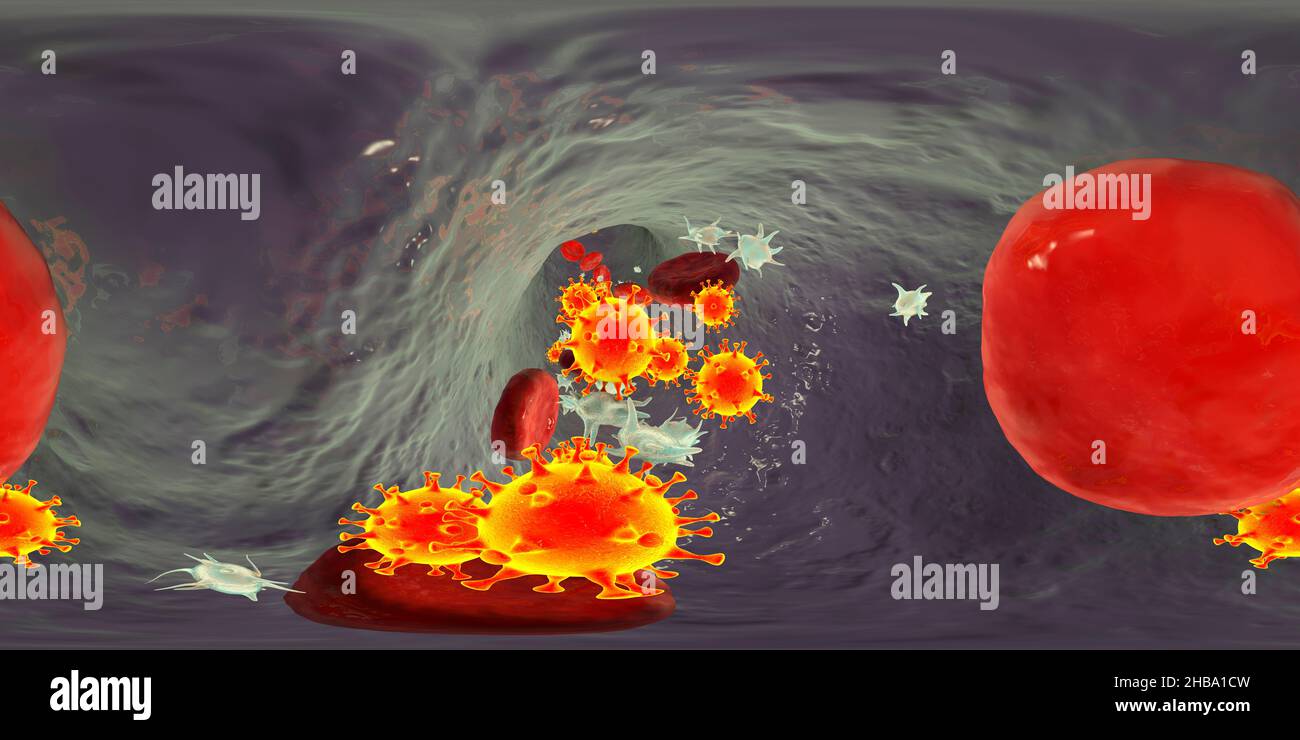 COVID-19 virus particles and activated platelets in blood stream ...